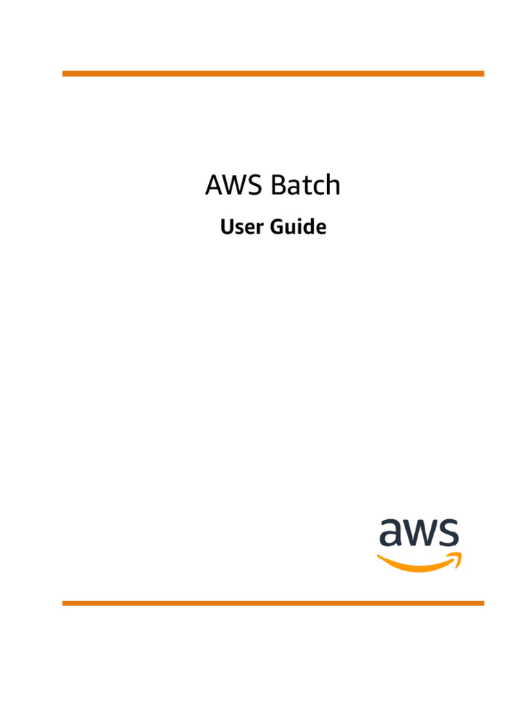 AWS Batch User Guide | PDF | Amazon Web Services | Command Line Interface