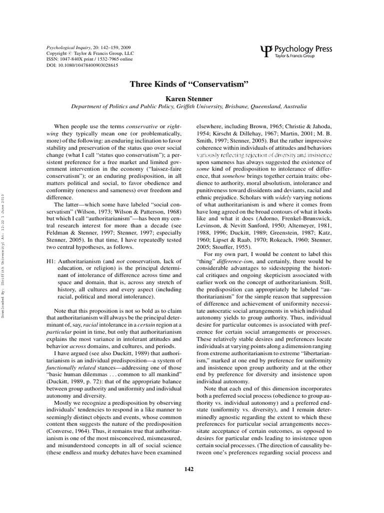 Three Kinds of "Conservatism" | PDF | Foreign Language Studies