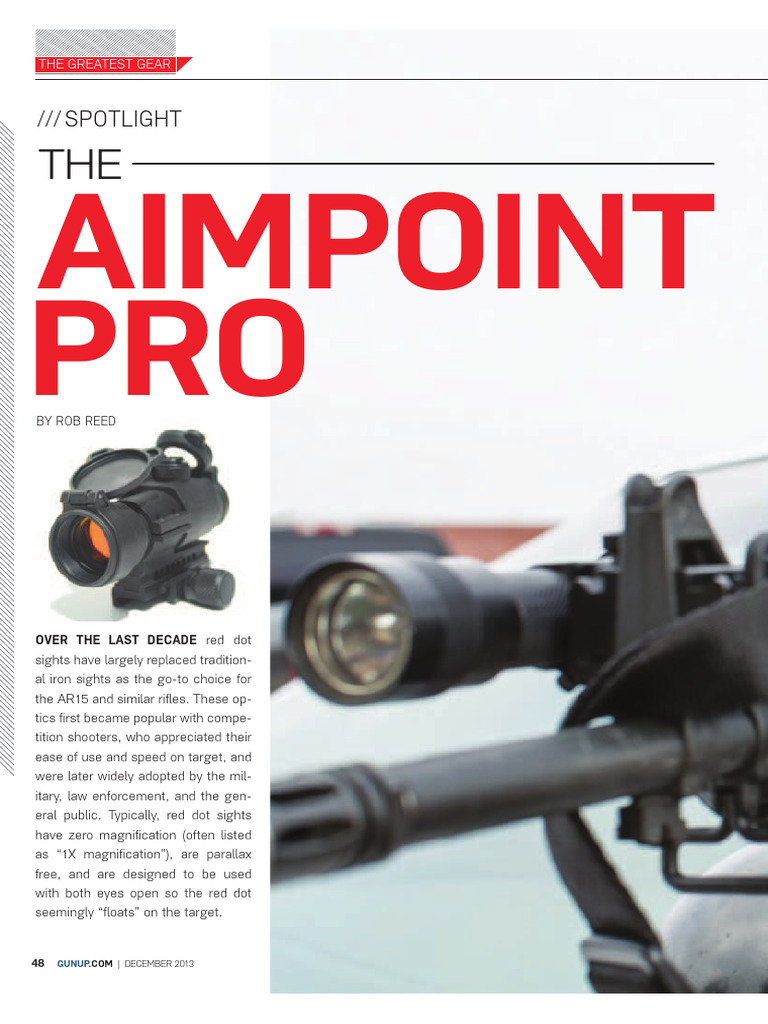 Aimpoint PRO Review | Download Free PDF | Projectile Weapons | Optics