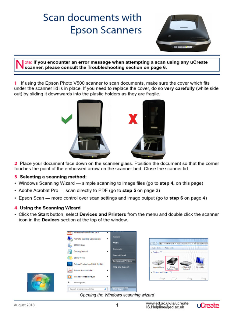 Scan Documents With Epson Scanners | PDF | Computers | Technology & Engineering