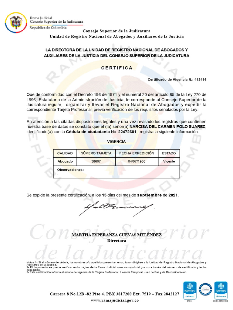 11 Certificados Vigencia Apoderados | PDF