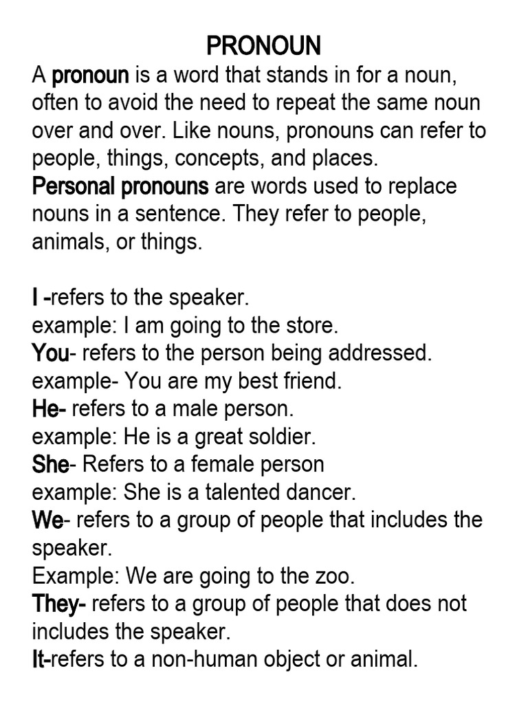 English 6 Pronoun | PDF