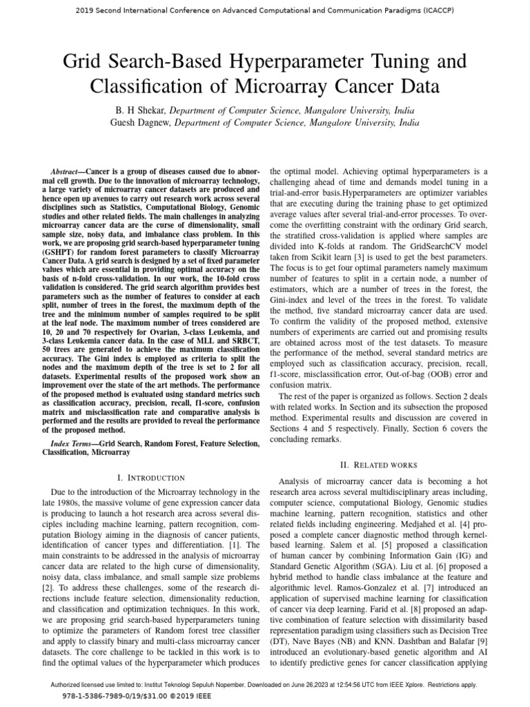 Grid Search-Based Hyperparameter Tuning and Classification of ... Grid Search-Based Hyperparameter Tuning and Classification of ...