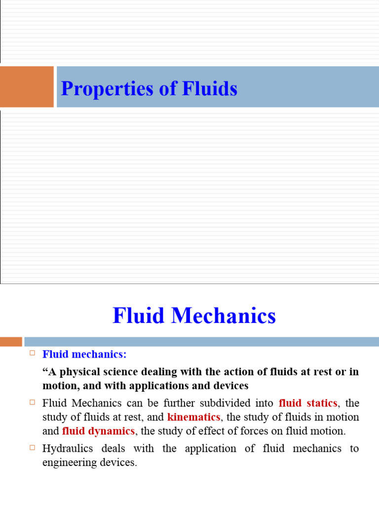 Fluids - Module 1 | PDF | Fluid Mechanics | Viscosity