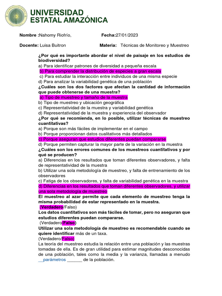 Nahomy Cuestionario | PDF