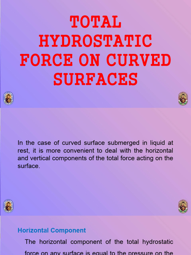 Total Hydrostatic Force On Curved Surfaces | PDF | Teaching Methods ...