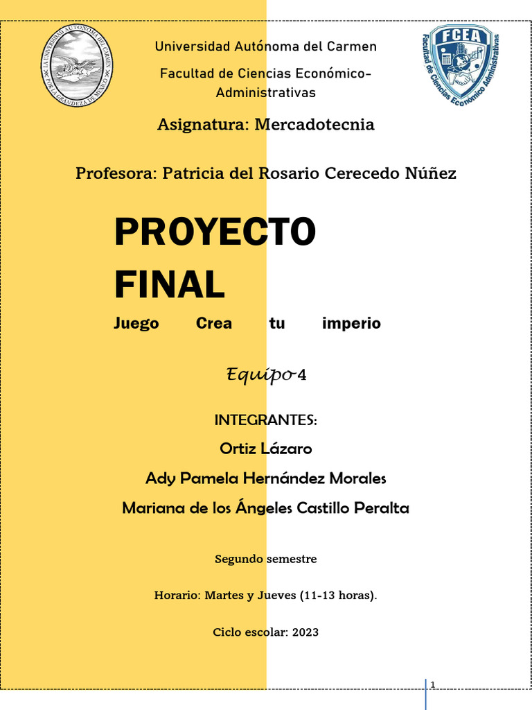 Crea Tu Imperio Proyecto Final | PDF