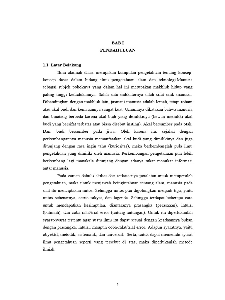 Hakikat Ilmu Alamiah Dasar | PDF
