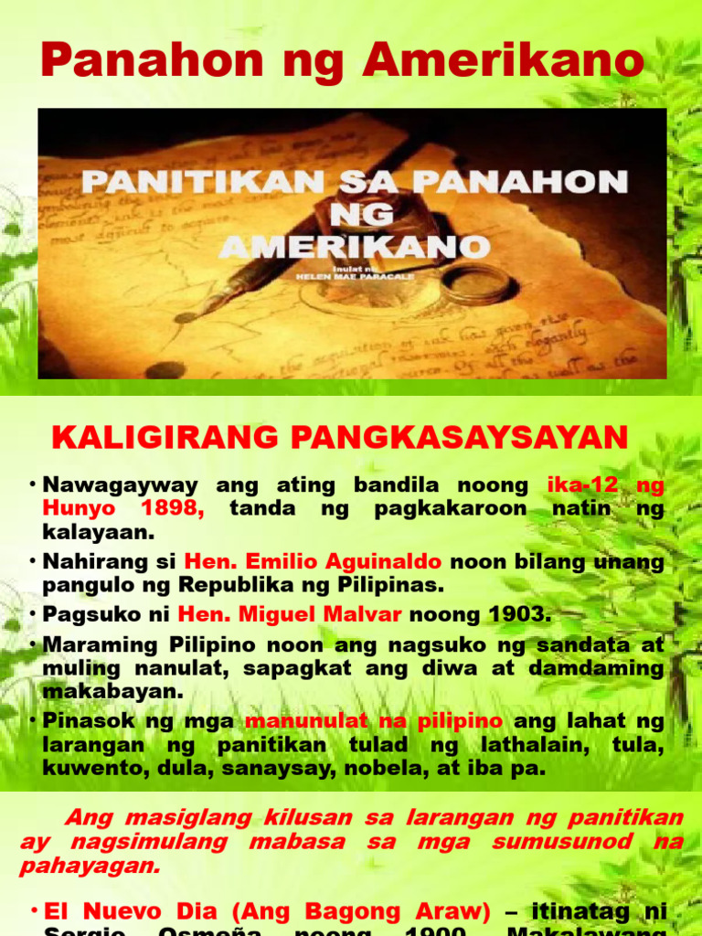 Panahon NG Amerikano | PDF