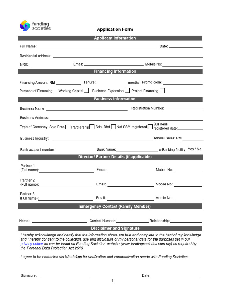 Application Form With SoC (All Business) | PDF | Business | Credit Bureau