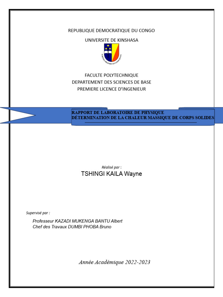 Rapport de Labo Physique 01 | PDF