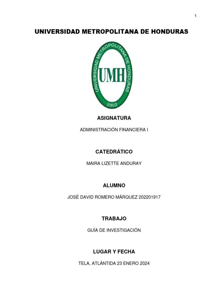 Guía Teórica Admón. Financiera I | PDF | Contabilidad | Business