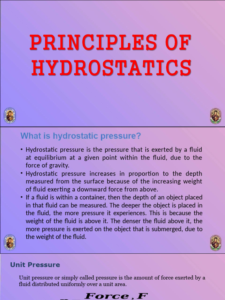 Principles of Hydrostatics | PDF