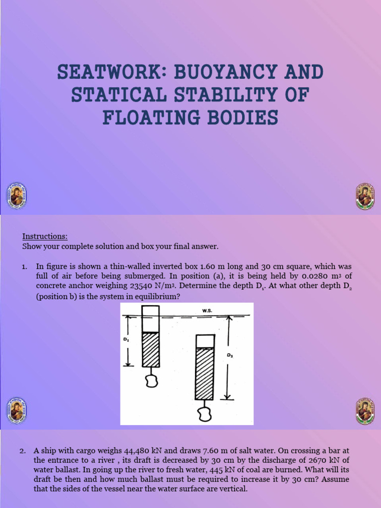 Buoyancy and Stability of Floating Bodies | PDF