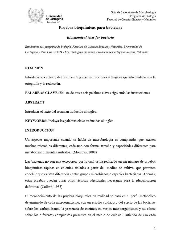 Pruebas Bioquimicas Micro | PDF | Metabolismo | Las bacterias
