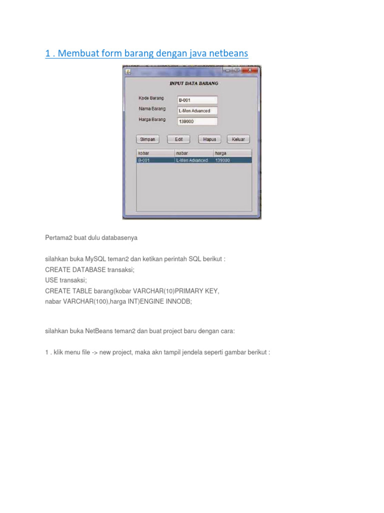 kODING INPUT BARANG | PDF