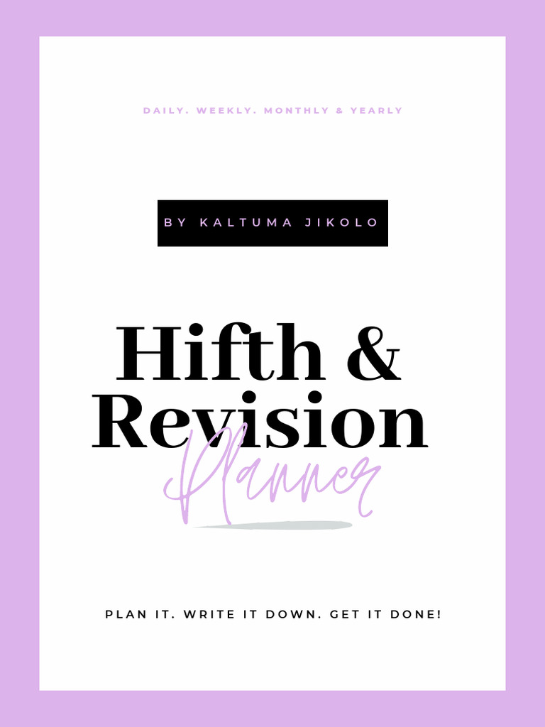 HIFDH & REVISION PLANNER - Lavender | PDF | Patience | Surah