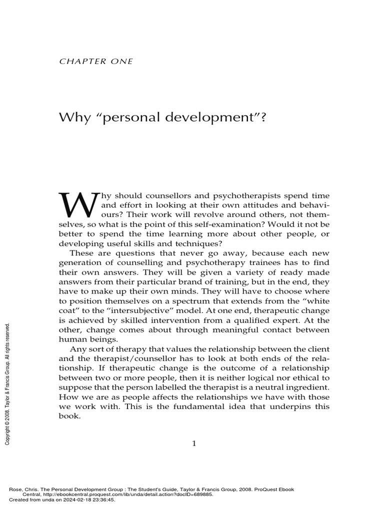 The Personal Development Group. The Student's Guide | PDF | Psychotherapy | Awareness