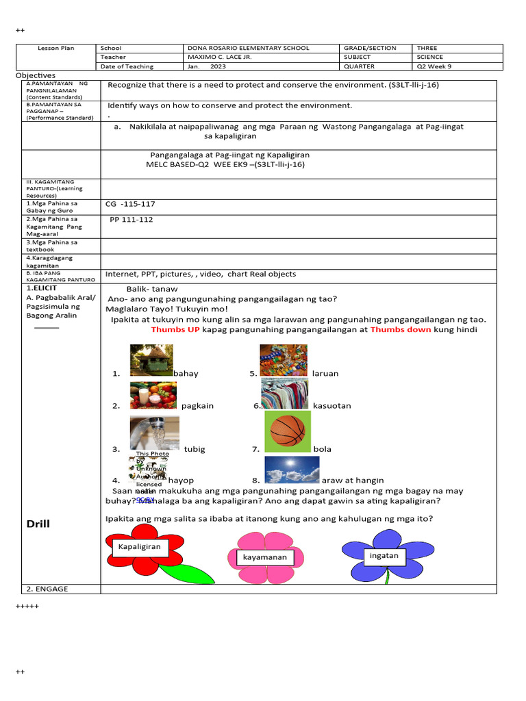 COT 2 Science Pag Iingat Sa Kapaligiran | PDF