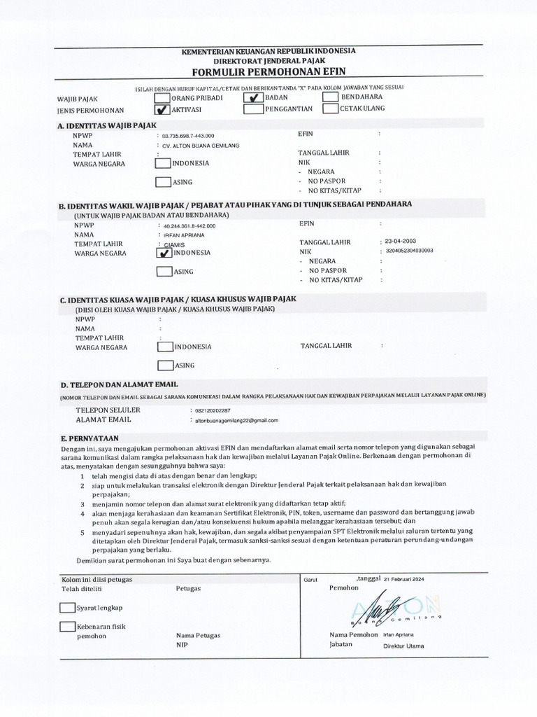 Form 0003 | PDF