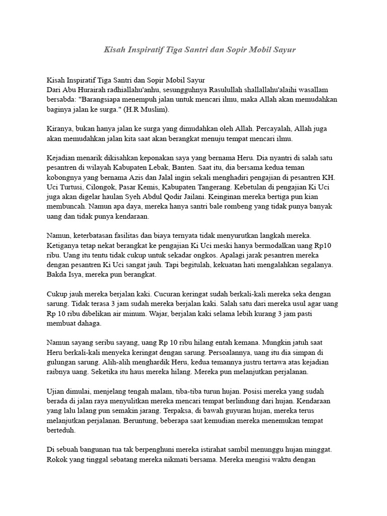 Kisah Inspiratif Xl.1 | PDF