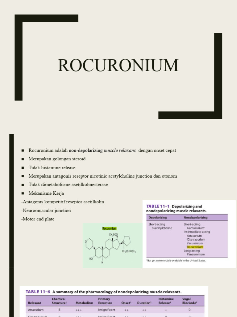 Rocuronium: Dosis dan Mekanisme Kerja | PDF | Sains & Matematika