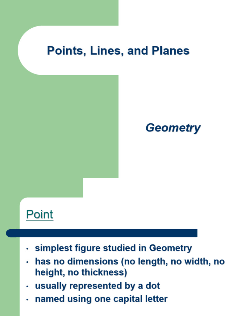 Understanding Points, Lines, and Planes | PDF