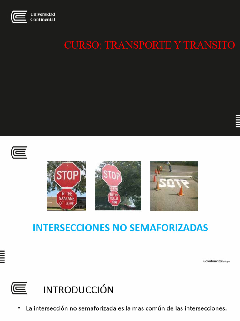 Sesion 11 Intersecciones No Semaforizadas Teoria | PDF