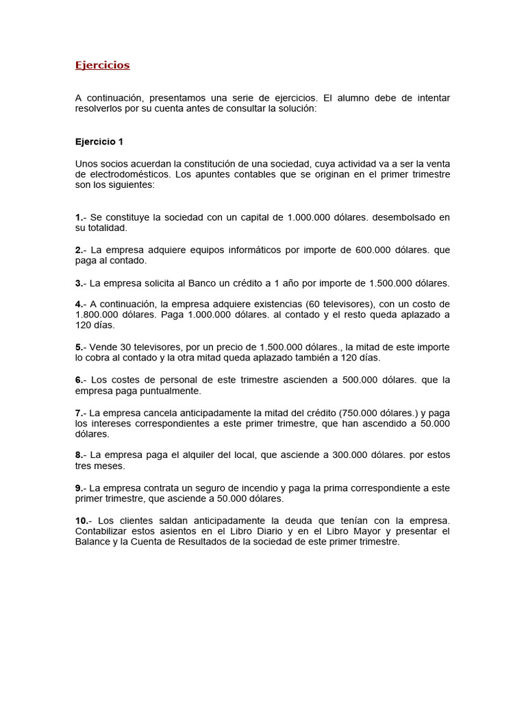 ejercicios de contabilidad-resueltos-SEMANA 1 | PDF | Depreciación | Crédito