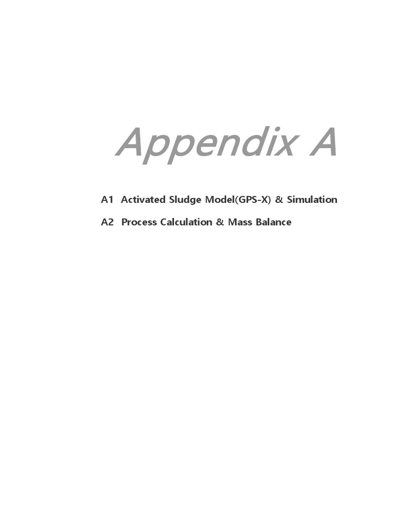 01 A1 Activated Sludge Model (GPS-X) & Simulation | PDF | Steady State ...