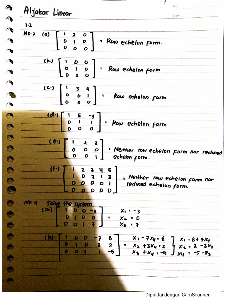 Tugas Aljabar Linear | PDF