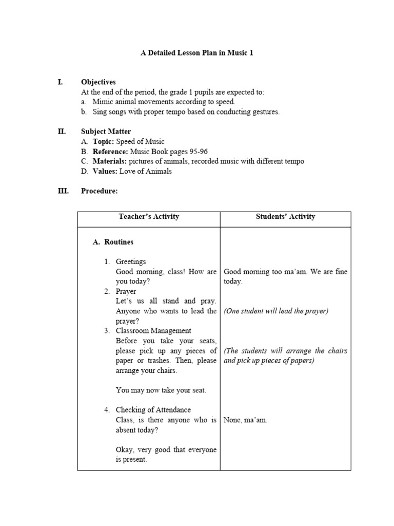 Lesson Plan 4 | PDF | Lesson Plan | Prayer