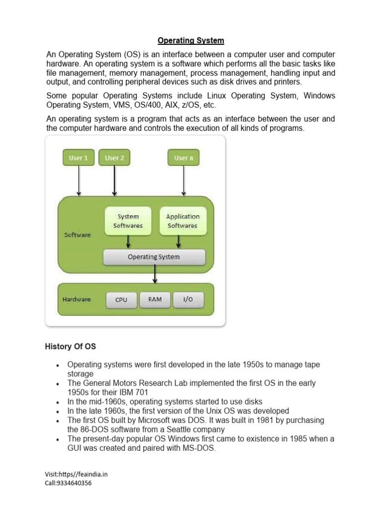 Operating System | PDF | Operating System | Computer Data Storage