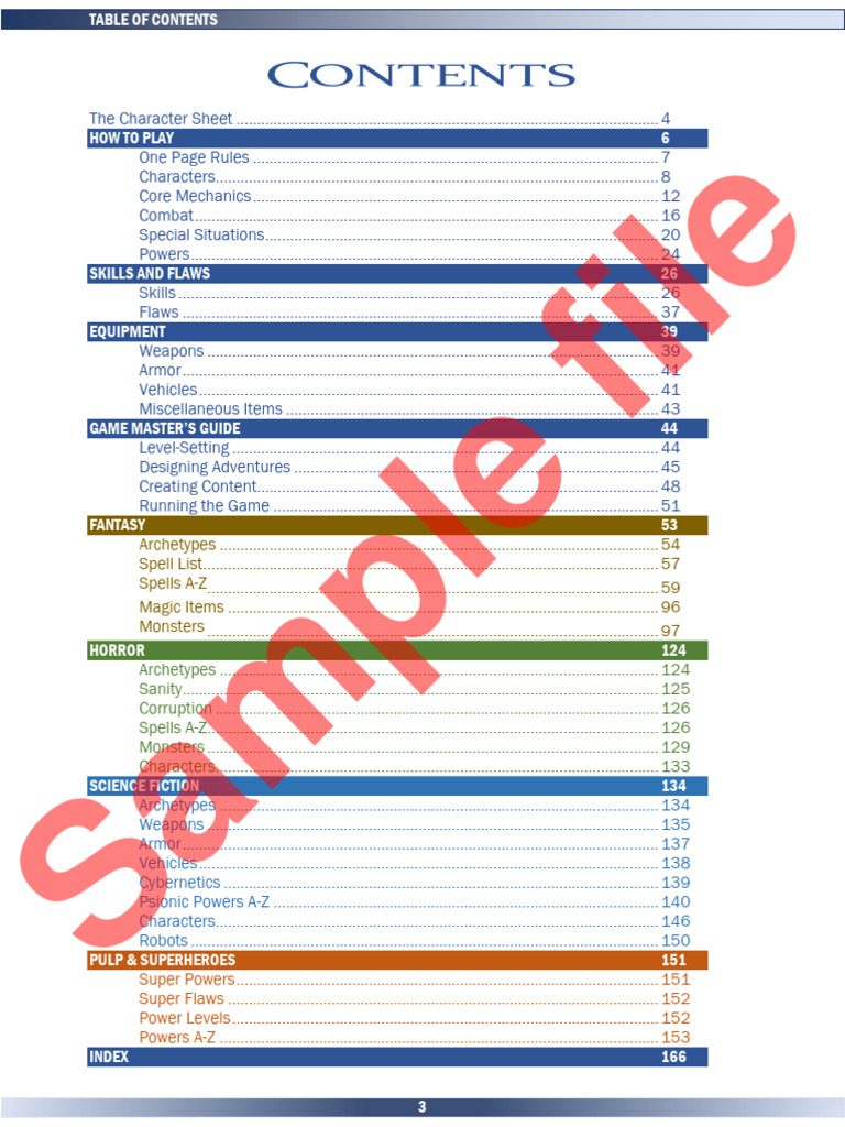 Sample | PDF | Role Playing Games