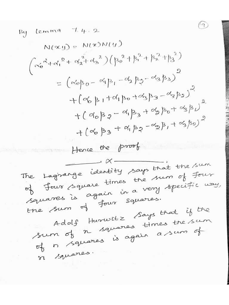 Hurwitz Ring of Quaternions | PDF