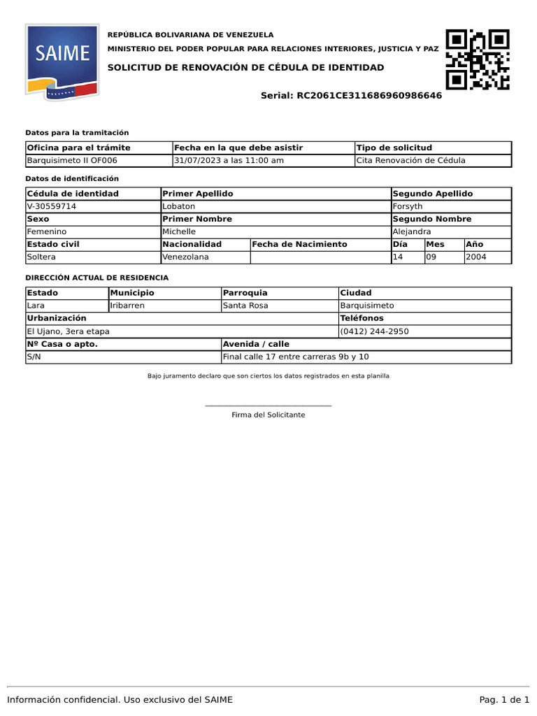 Planilla de Solicitud de Pasaporte | PDF | Gobierno y personalidad