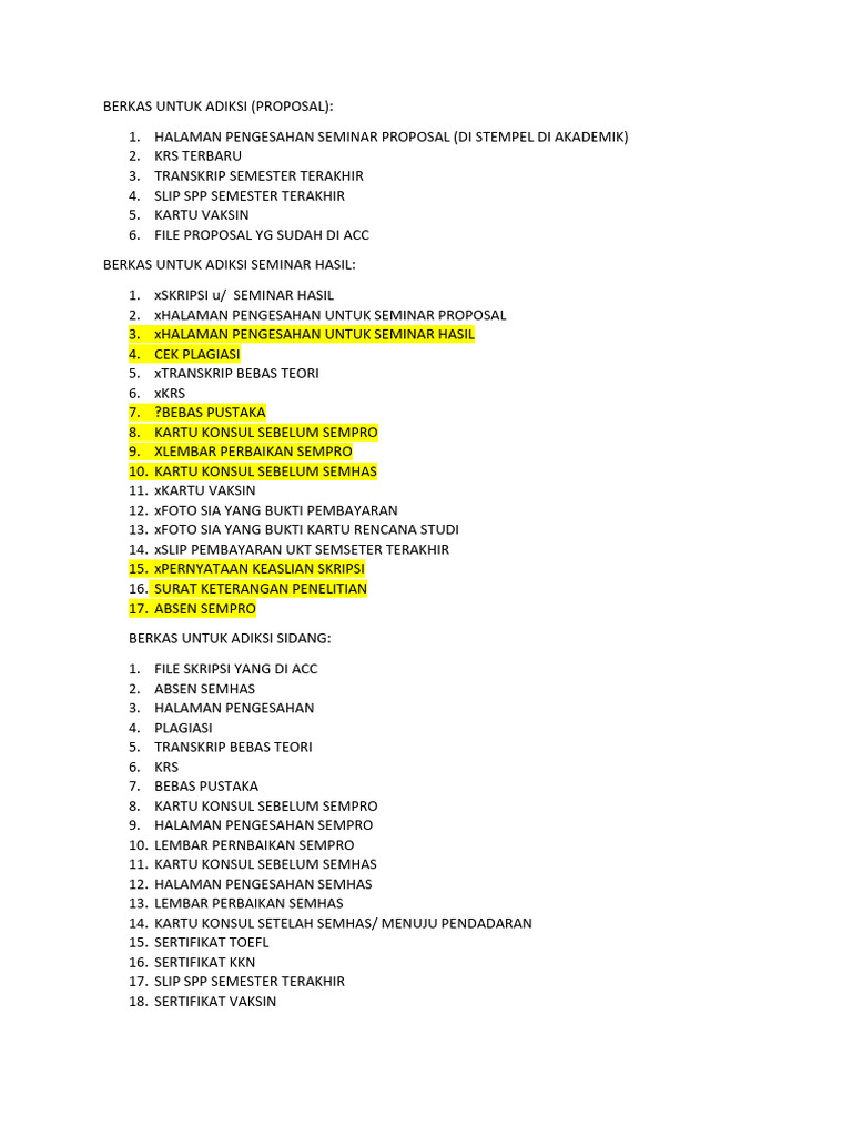 Berkas Untuk Adiksi Sempro Sampai Lulus | PDF | Teknologi & Rekayasa
