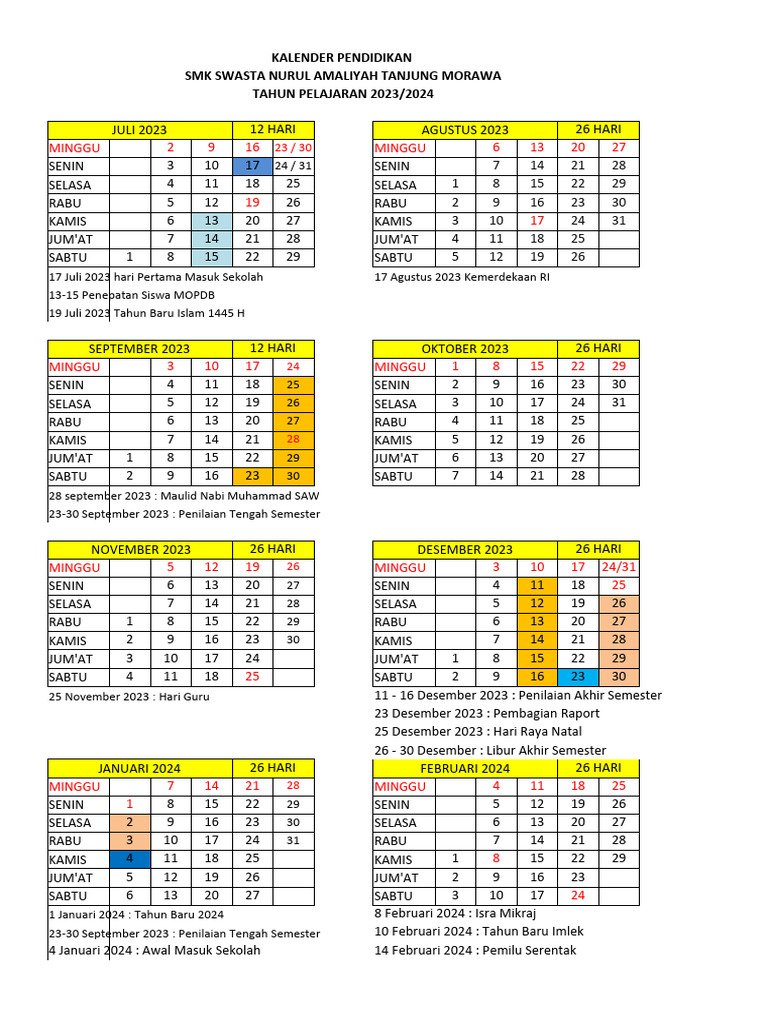 Kalender Pendidikan | PDF