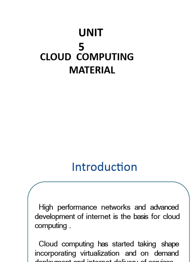 Unit 5-Cloudcomputing | Download Free PDF | Cloud Computing | Software As A Service