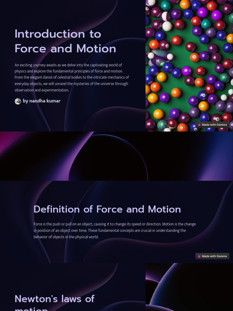 Introduction To Force and Motion | PDF | Science & Mathematics | Computers