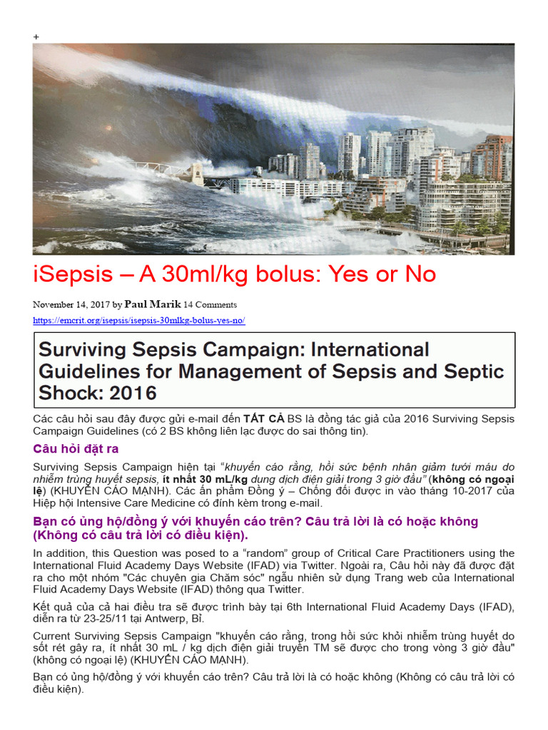 22 Isepsis - Death by Fluids - Part Bolus 30 | PDF