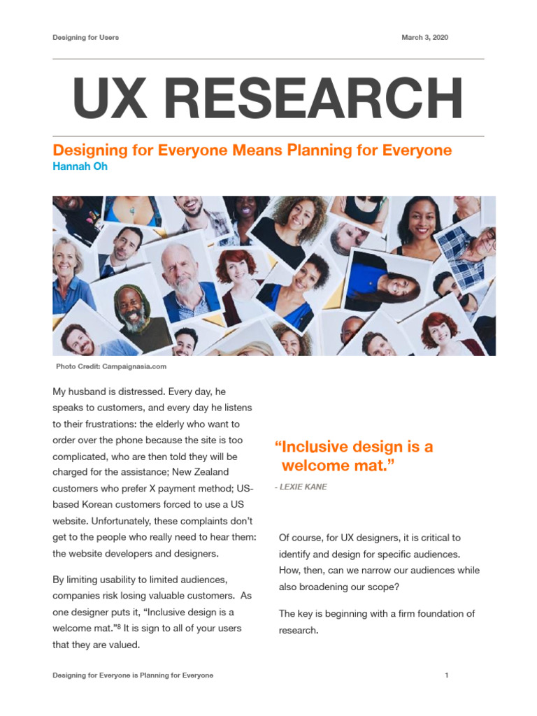 business article - hannah oh - mcom320 - taylor - ux research | PDF ...