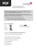 External Examiner Report Template | PDF | Educational Assessment | Test ...