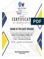 BADAC TEMPLATE - Certificate of Participation | PDF