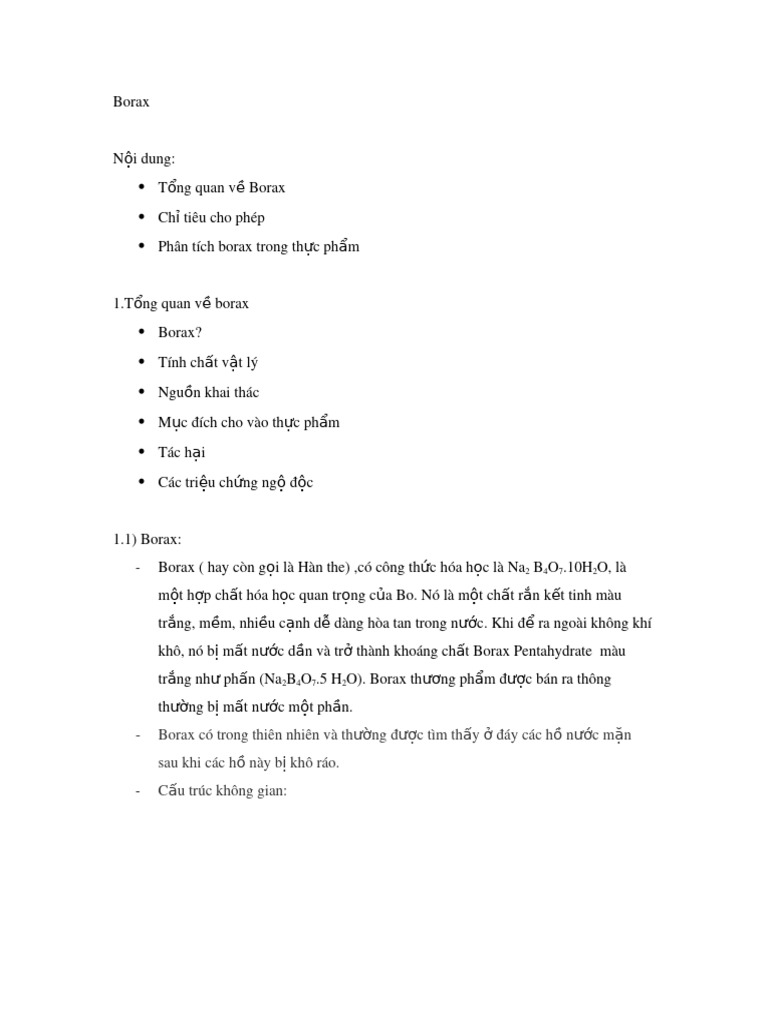 Borax (Hàn The) | PDF