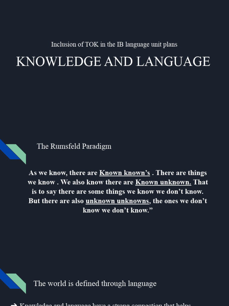 Inclusion of TOK in IBDP Language B Unit Plans | PDF