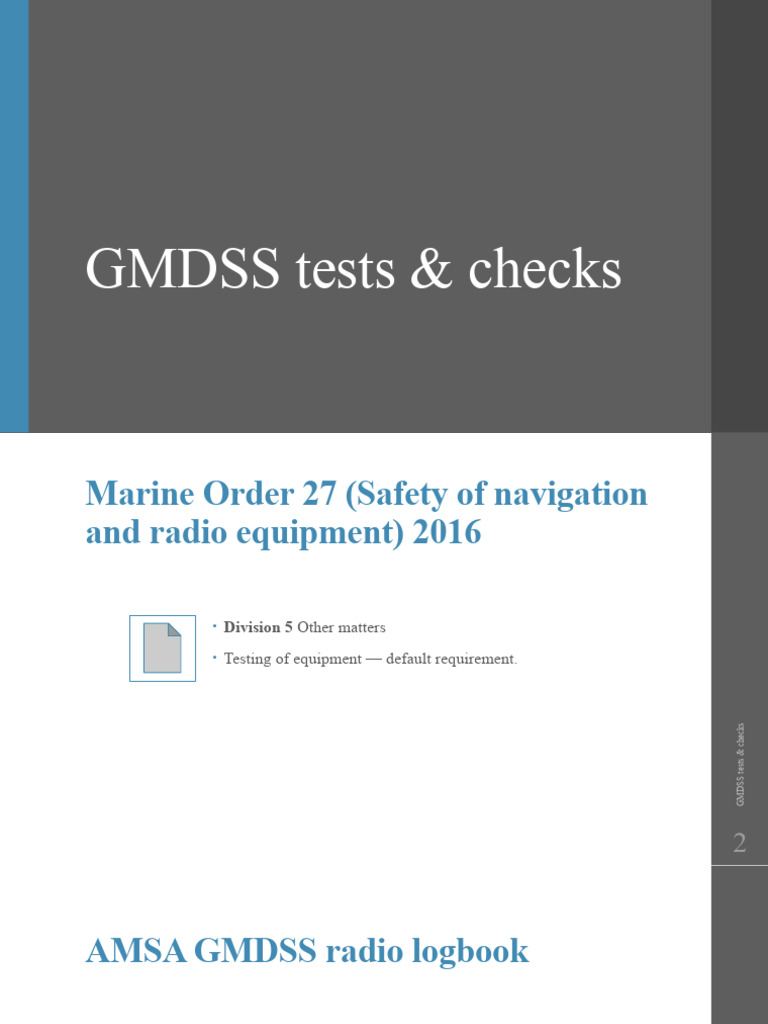 GMDSS Testing Guidelines | PDF | Telecommunications Engineering | Radio