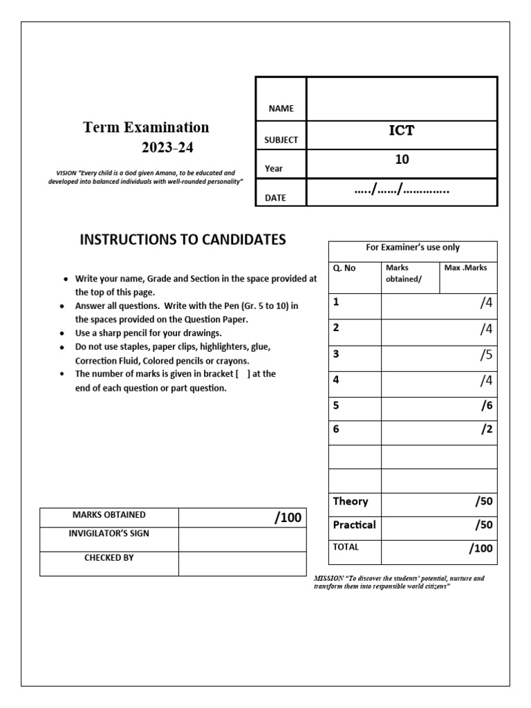 IGCSE ICT theory paper | PDF