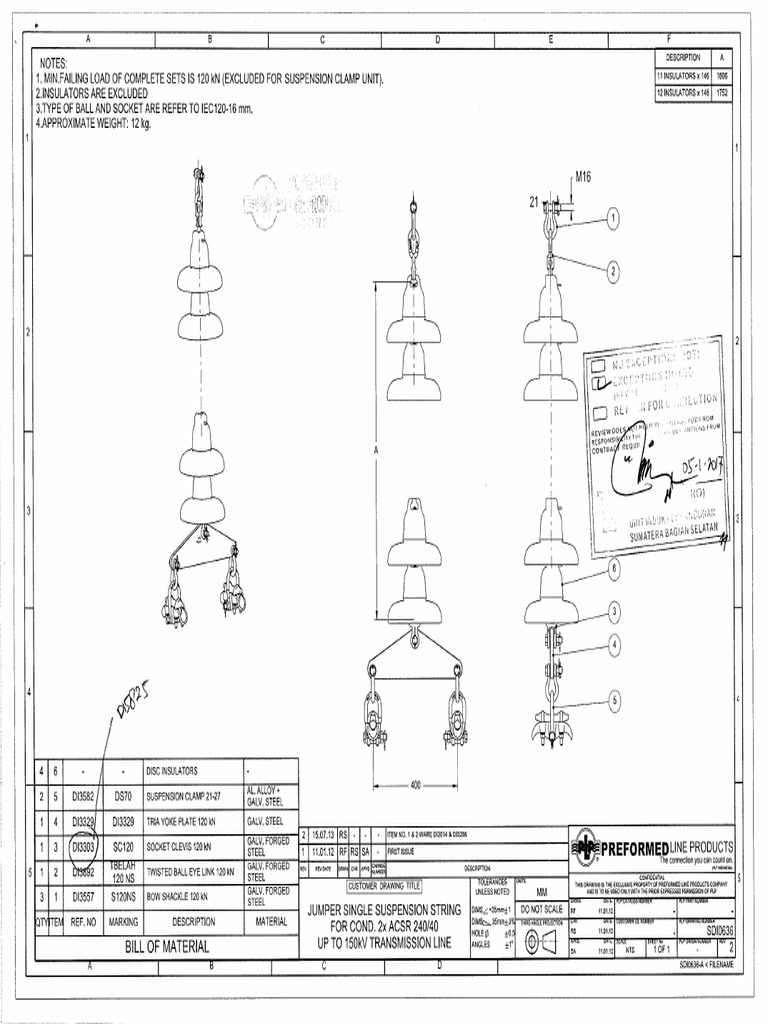 Jumper Single Suspension String For Cond 2xacsr 240 - 40 Up To 150KV ...