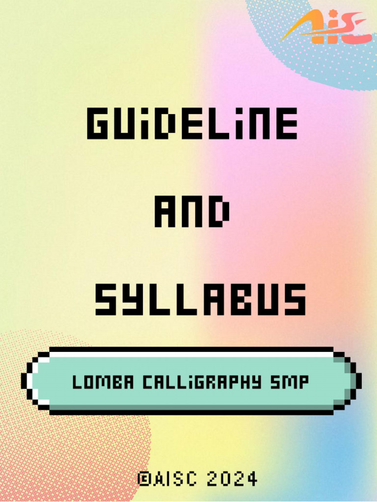 (Akhwat) GUIDELINE AND SYLLABUS CALLIGRAPHY SMP | PDF